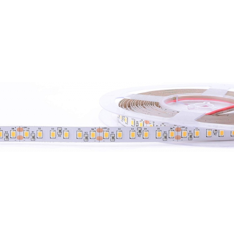 striscia strip led 24v 600smd 2835 3000k luce calda 90w cri90 18w al ...