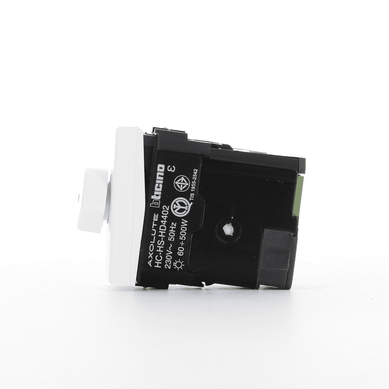 bticino axolute dimmer resistivo varialuce 500w deviatore bianco hd4402 ...
