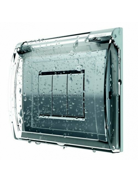 bticino idrobox cover universale ip44 3 posti moduli placca stagna ...