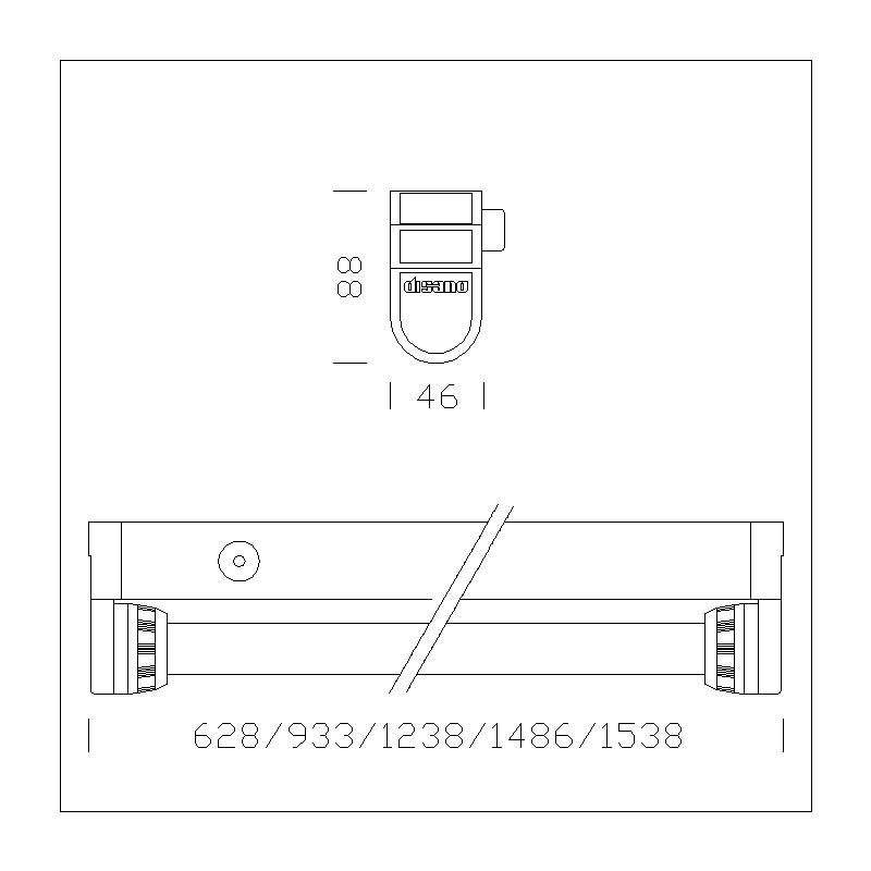 disano plafoniera per canale a file continue rapid system t8 6401 fl ...